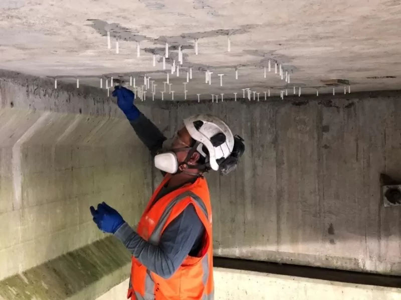 Concrete Crack Repair using High Pressure Epoxy Injection | Contech